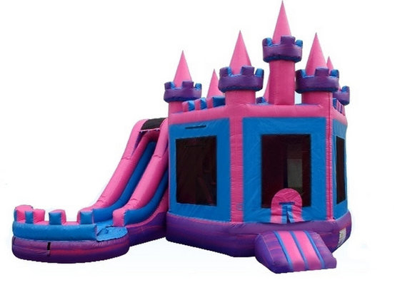 Indoor Playground Inflatable Castle Bounce House , Princess Combo Bounce House