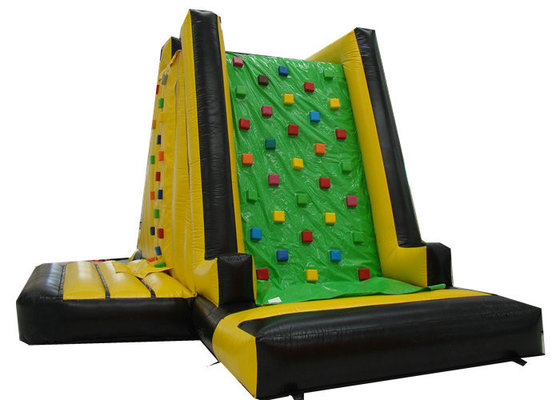 Commericial Inflatable Rock Climbing Wall Mountain Three Sides Silk Printing